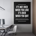 Affixzi It’s Not Over Motivational Wall Art Canvas Print, Never Quit ...