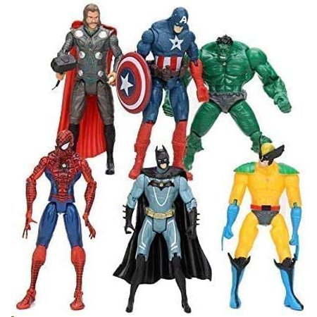 Superhero Action Figure-6-piece Action Figure Set-Batman, Superman ...