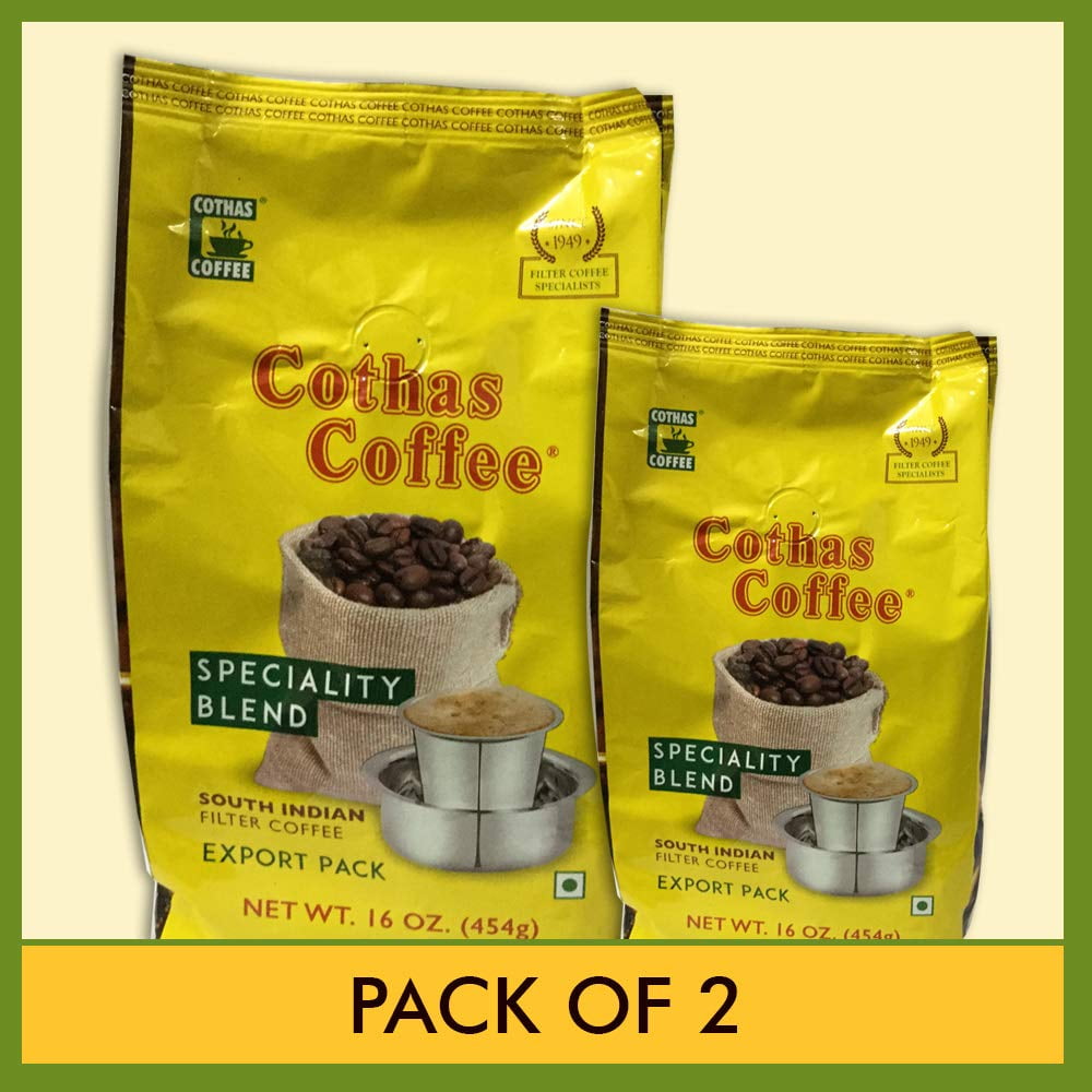 Cothas Coffee South Indian Filter Coffee (Pack of 2) Each Pkt 1 Lbs ...