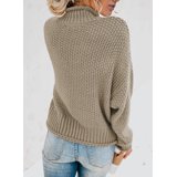 Sidefeel Women's Cute Cable Knit Long Batwing Sleeve Sweaters Winter ...