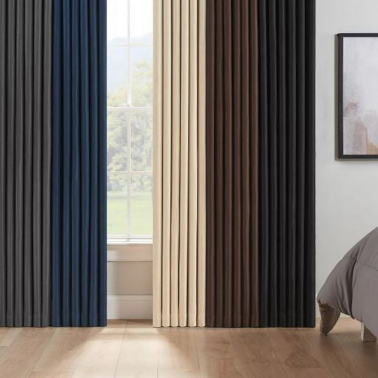 Eclipse Fresno Blackout Dark Blue Curtain Panel 84 In