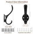 Austok 10 Pcs Coat Hook Wall Mount with Screws Heavy Duty Wall Coat ...