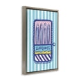 Stupell Industries Pastel & Stripes Sardines Brown Framed Floater ...