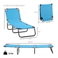 Folding Chaise Lounge Chair, Outdoor Sun Tanning Chair, 5-Position ...