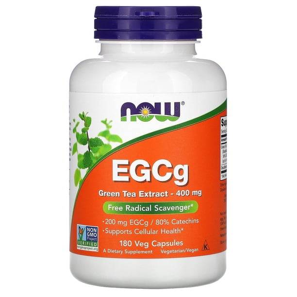 Extracto de té verde (EGCG) de Supplement Now Foods, 180 V/cápsulas x4 ...