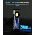 ZF8313 Rechargeable Flashlight, Magnetic EDC Flashlight Rechargeable ...