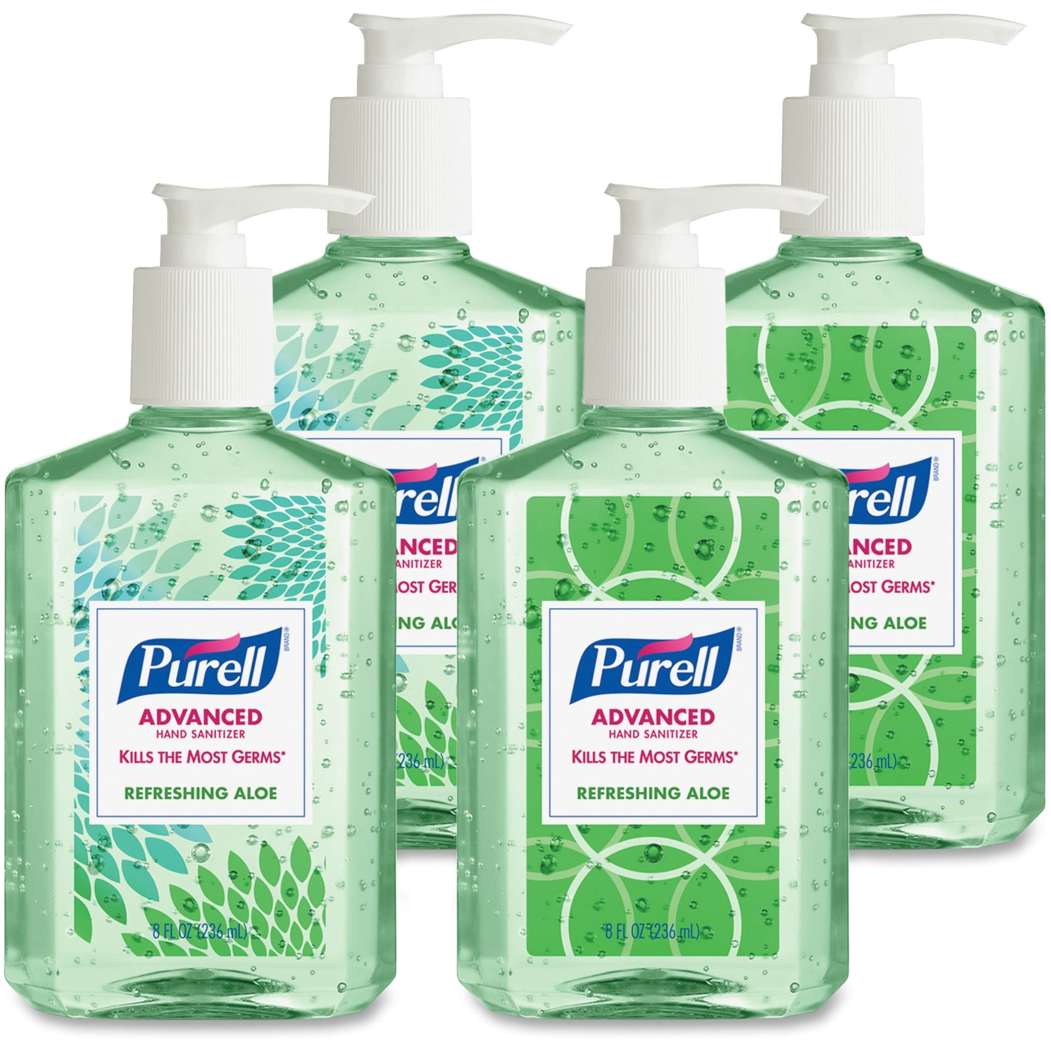 PURELL Advanced Instant Hand Sanitizer with Aloe 8 oz Bottle 4/Pack ...
