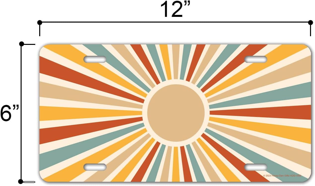 Decorative Plate Good Vibes Only License Plate - Retro Hippie Vanity ...