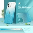 ULAK Clear Sparkle iPhone 12 Mini Case, Slim, Shockproof, Anti-Scratch ...