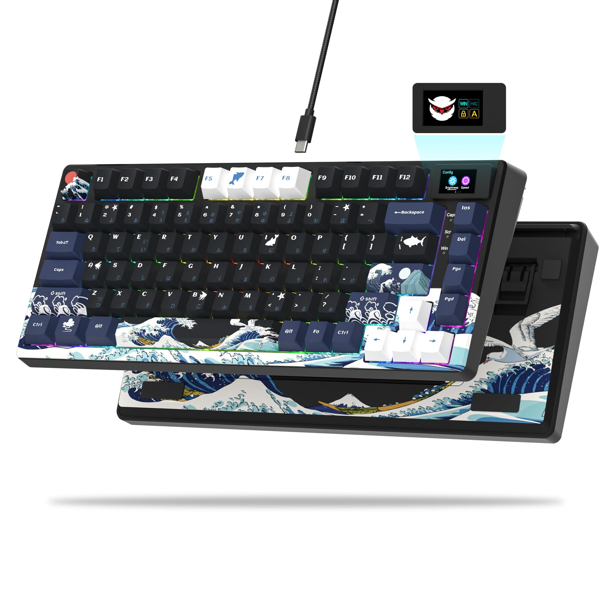 Teclado XVX/Womier S-K80 75% con pantalla OLED a color RGB | Walmart en ...
