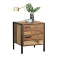 Glavbiku Bedside Table with 2 Drawers,Nightstand Particle Board ...