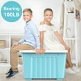 Nazhura BIG TUBS, Blue Plastic Storage Bin, Stackable, Nestable, Secure ...