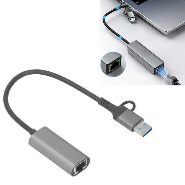 USB To Ethernet Adapter With 1000Mbps High Speed Cable Type C USB RJ45 ...
