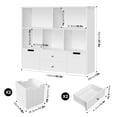 Homfa Kids Toy Storage Organizer, 5 Cubby Children Bookcase and ...