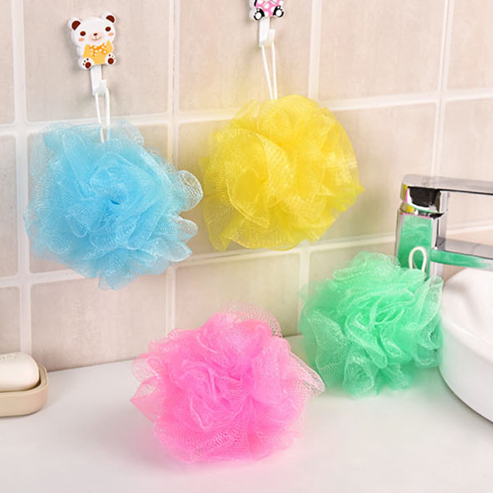 Warkul 2Pcs Loofah Bath Ball, Men and Women Bath Shower Loofah Sponge ...