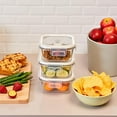 12 OZ Round Glass Food Containers With Lids, 1.5 Cup Small Glass ...