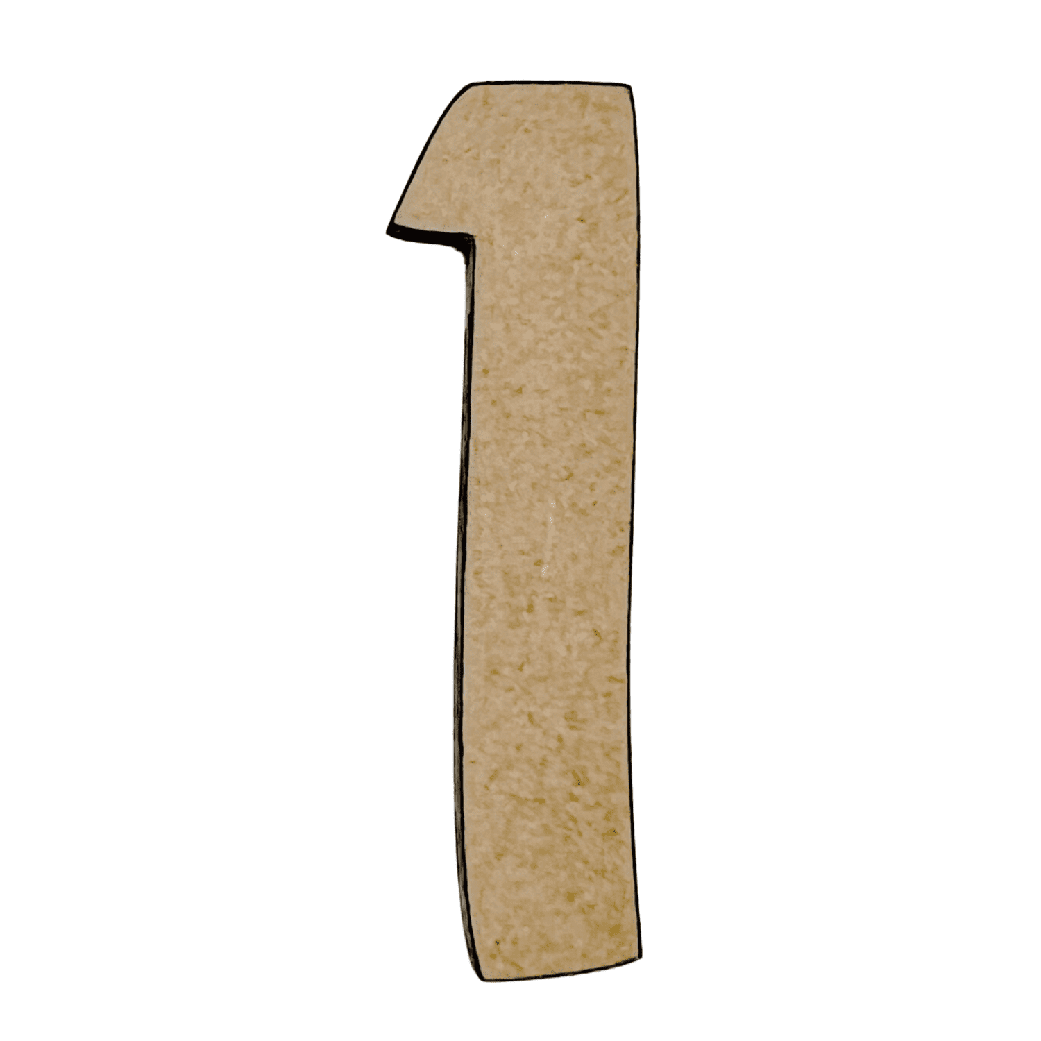 22" Tall MDF Wood Number 1 | 1/4" Thick | Wood Craft Letter | American ...