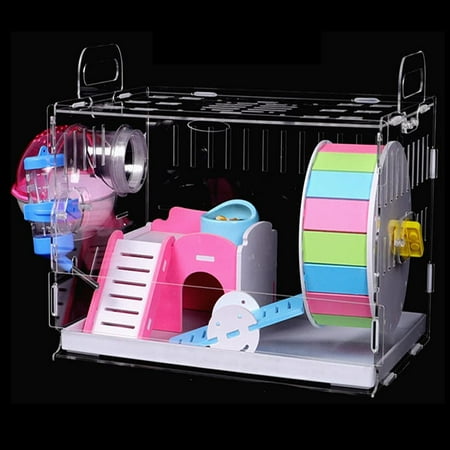 Hamster Cages for Small Pets Mouse and Gerbil Cages with Wheel, Hamster ...