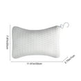 Rectangular 4D-Mesh Bath Pillow with Dual Suction Cups – Ergonomic Head ...