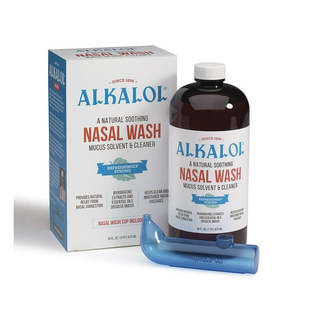 Alkalol Nasal Wash Kit - Mucus Solvent and Cleaner, 16 fl oz - Walmart.com