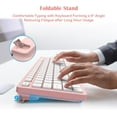 Pink Wireless Keyboard and Mouse Combo, Full-Sized Ergonomic Computer ...
