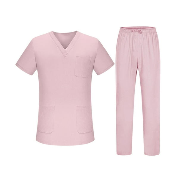 Conjunto de uniformes de enfermería, camiseta y pantalón médicos ...