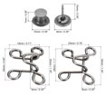 Uxcell 27mm 32mm Waist Extender Buckle Set Button Pins for Jeans Pants ...
