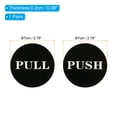 Uxcell 2.8" Push Pull Door Sign, 1 Pairs Acrylic Self-Adhesive Back ...