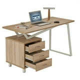 Scranton & Co Contemporary Wood Computer Desk with Storage in Sand ...