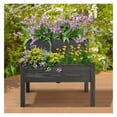 Yunken 2 Tier Wooden Raised Garden Bed with Legs Drain Holes, Outdoor ...