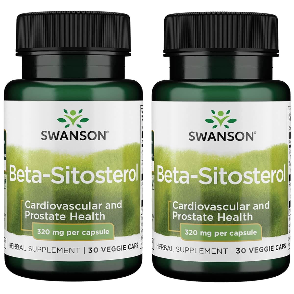 Swanson Beta-Sitosterol 320 mg 30 Veg Caps 2 Pack - Walmart.com