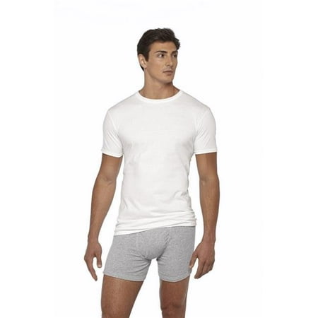 Gildan 1198748 Mens Cotton Crew T-Shirt, White - Medium - Pack of 6 ...