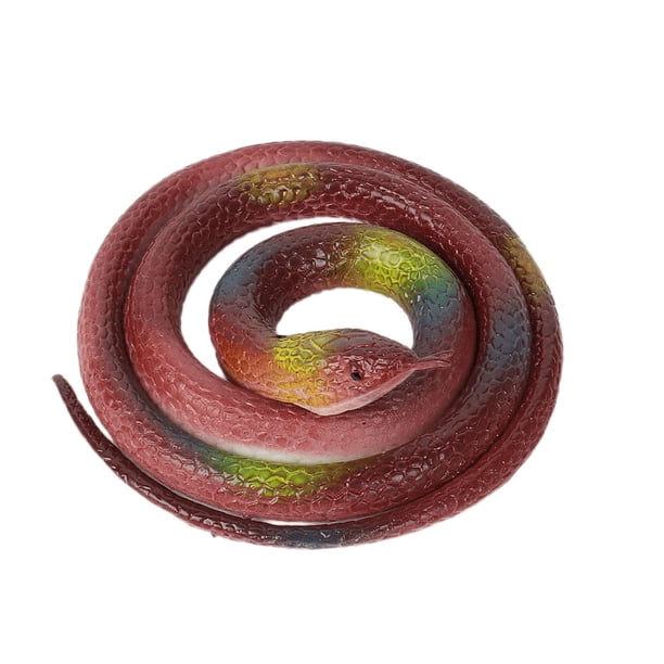 5 Soft Rubber Rubber Simulation Snake Toys Round Head Snake Fake Snake ...