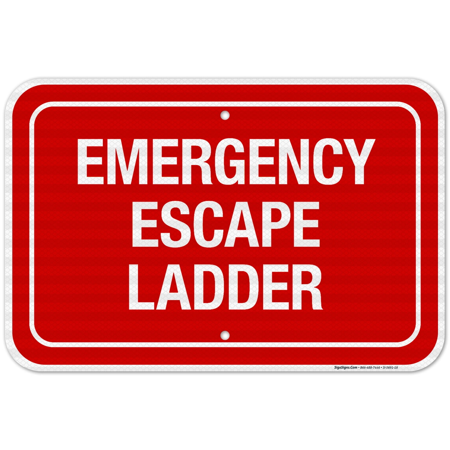 Emergency Escape LAdder Sign, Fire Safety Sign, - Walmart.com