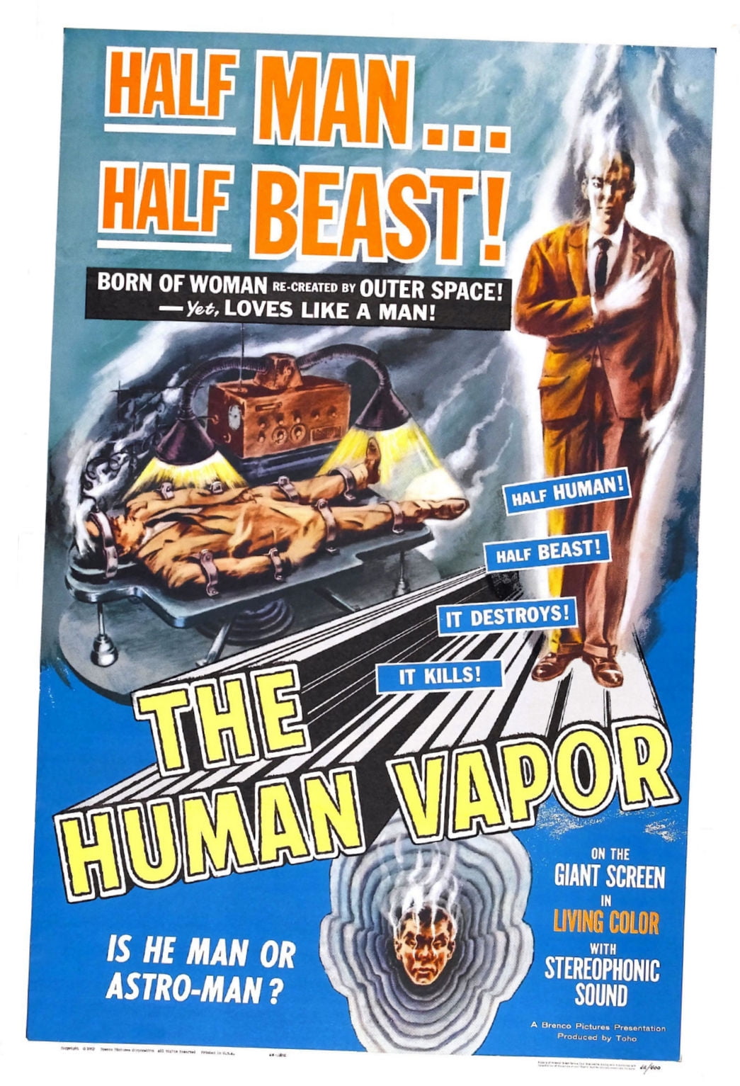 Human Vapor The Movie poster Metal Sign Art Print 8x12 Multi-Color ...