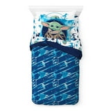 Star Wars Grogu Blue 5 Piece Twin bed Set w/ Sham, 100% Microfiber ...