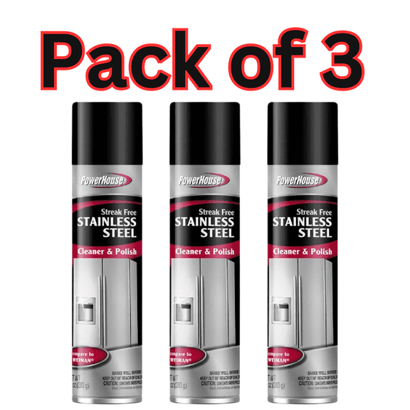 PowerHouse Streak Free Stainless Steel Cleaner & Polish, 8 oz ...