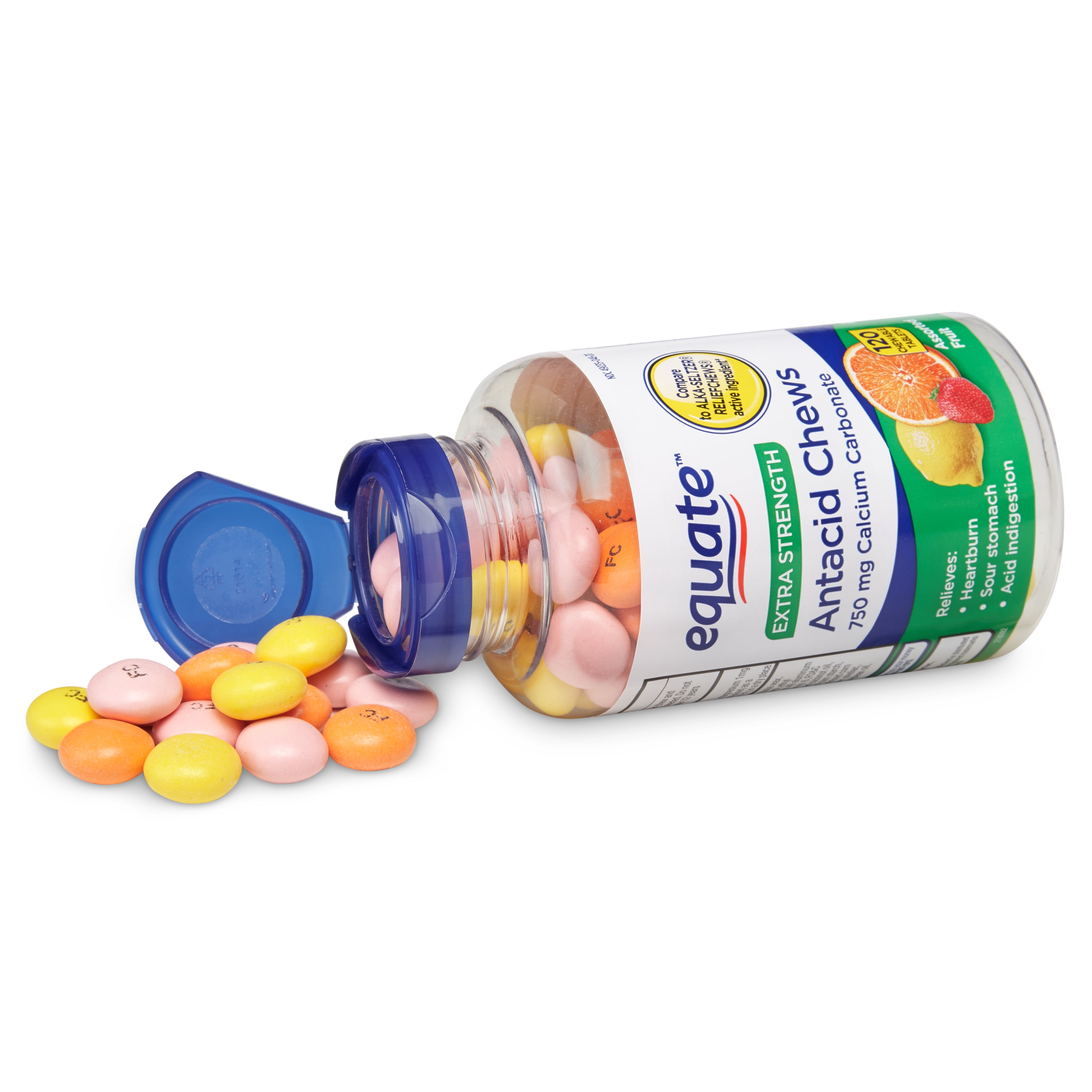Equate Extra Strength Calcium Carbonate Antacid Chewable Tablets for ...