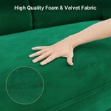 Lofka 69" Modern Small Velvet Sofa, Couch with Comfy Backrest and Soft ...