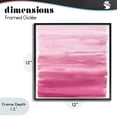 Stupell Industries Gradient Pink Blush Black Framed Giclee Art, design ...