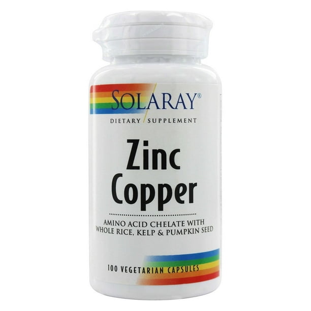 Solaray - Zinc 50mg Copper 2 mg. - 100 Vegetarian Capsules - Walmart.ca