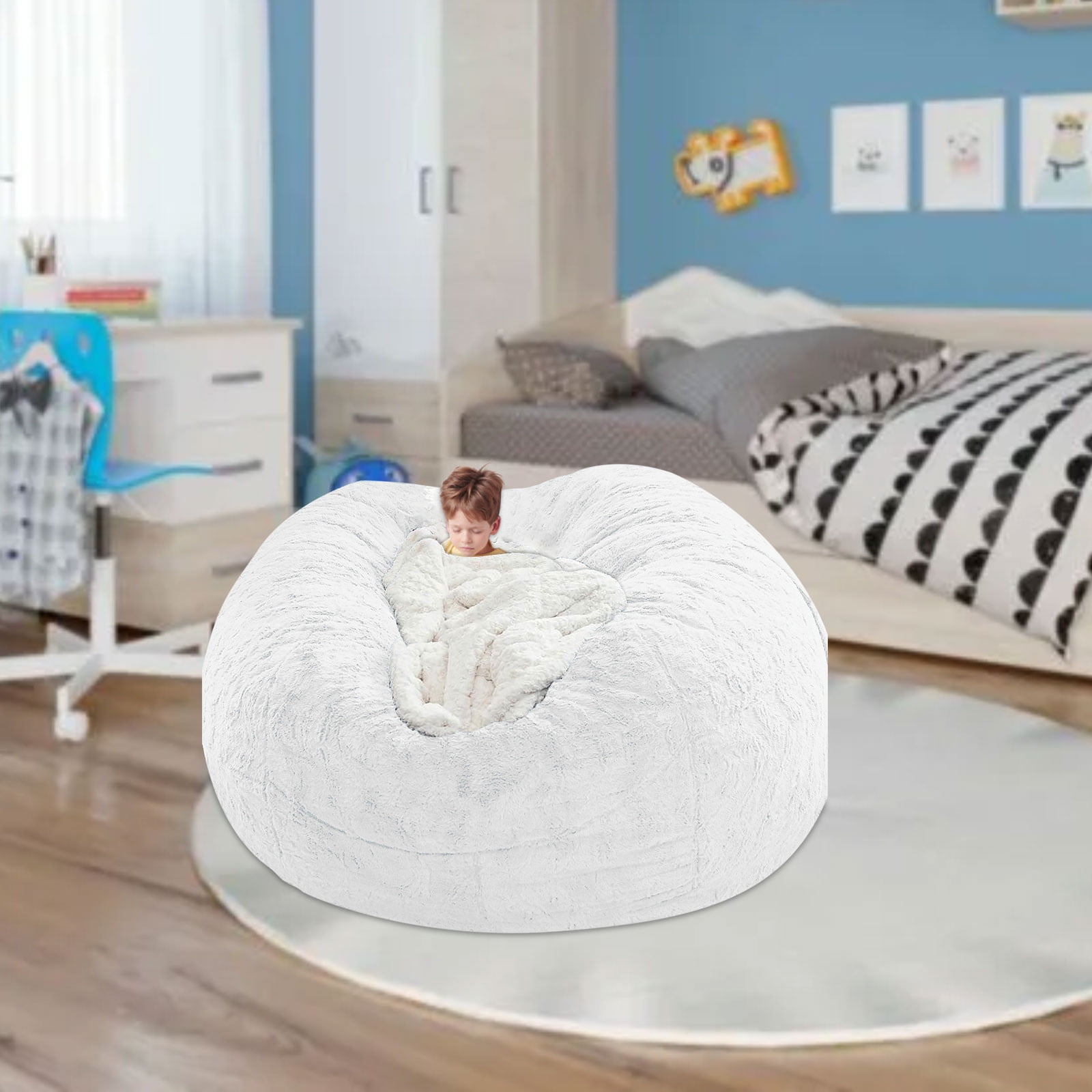 Click here for Boovnll Bean Bag Chair Cover (No Filler)  53x53x25... prices