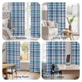 Blue and Purple Checkered Pattern Blackout Curtains,Triple Weaved ...