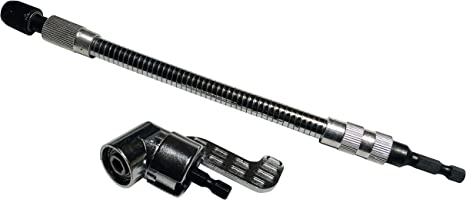 10" Flexible Hex Socket Extension with 90 Degree Angled Head (1/4 ...
