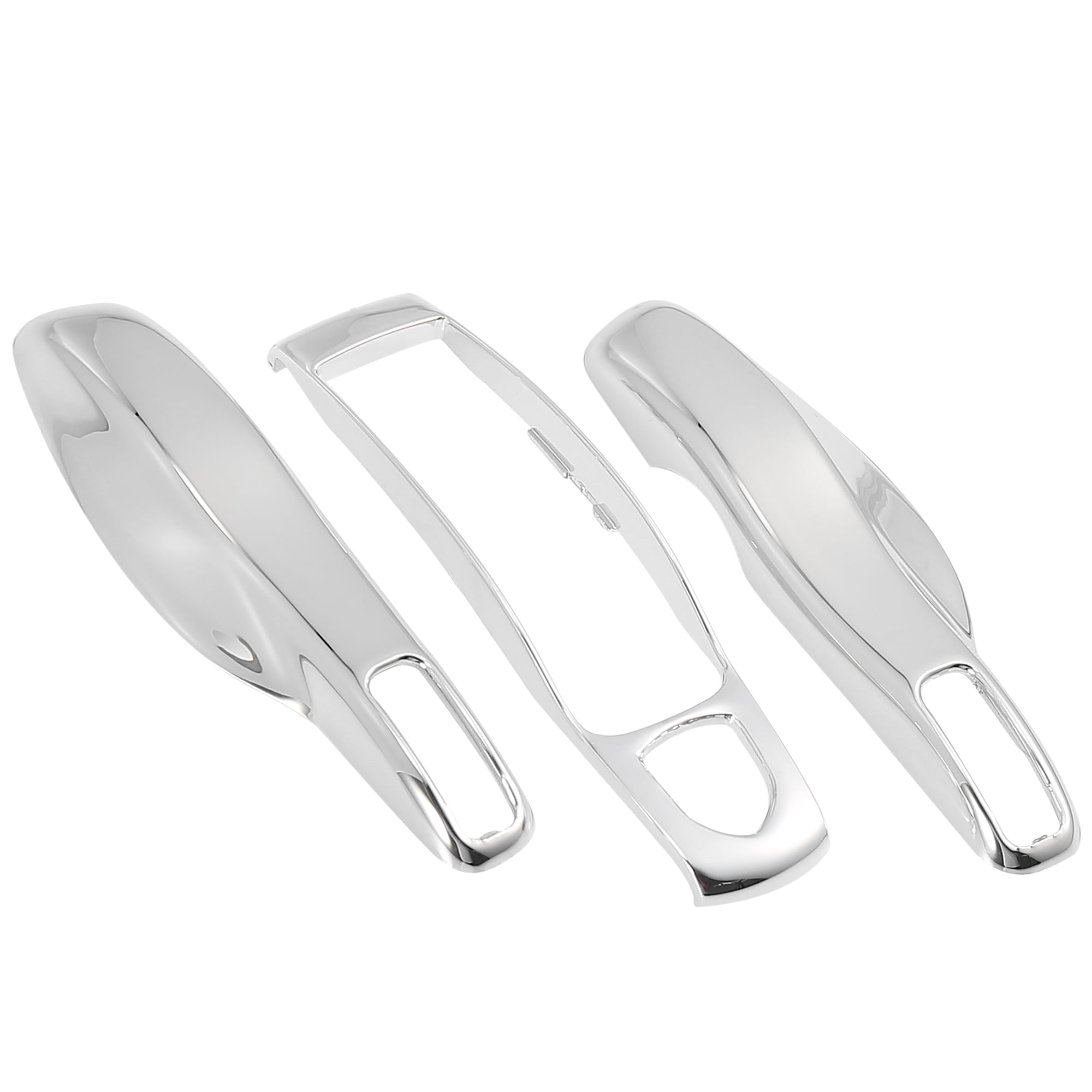 Unique Bargains Electroplated Silver Tone Remote Key Cover Key Fob ...