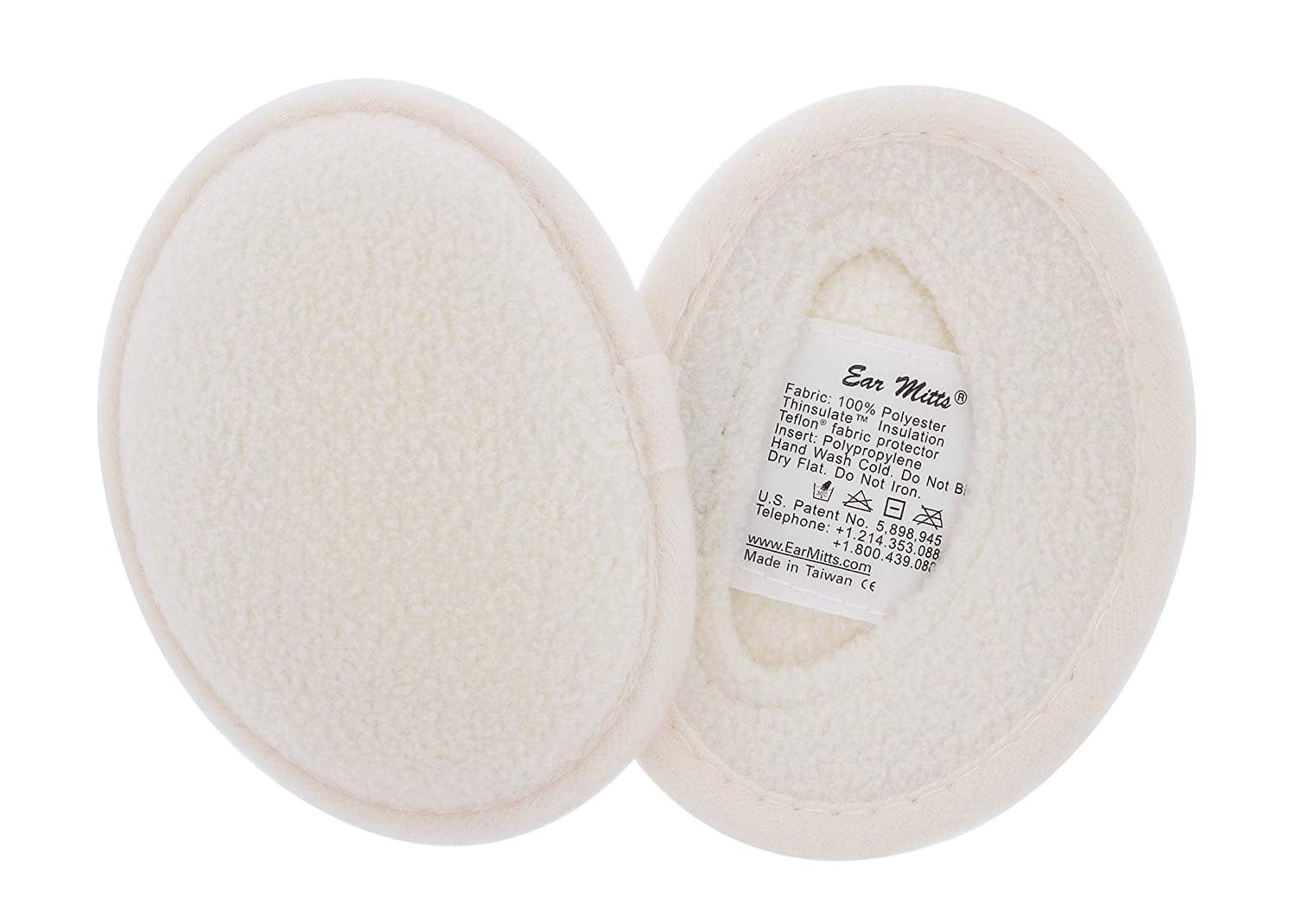 Ear Mitts - Ear Mitts Bandless Ear Muffs For Men & Women, White Fleece ...