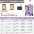 Flower Letter L Purple Luggage Cover Elastic Washable Stretch Suitcase ...