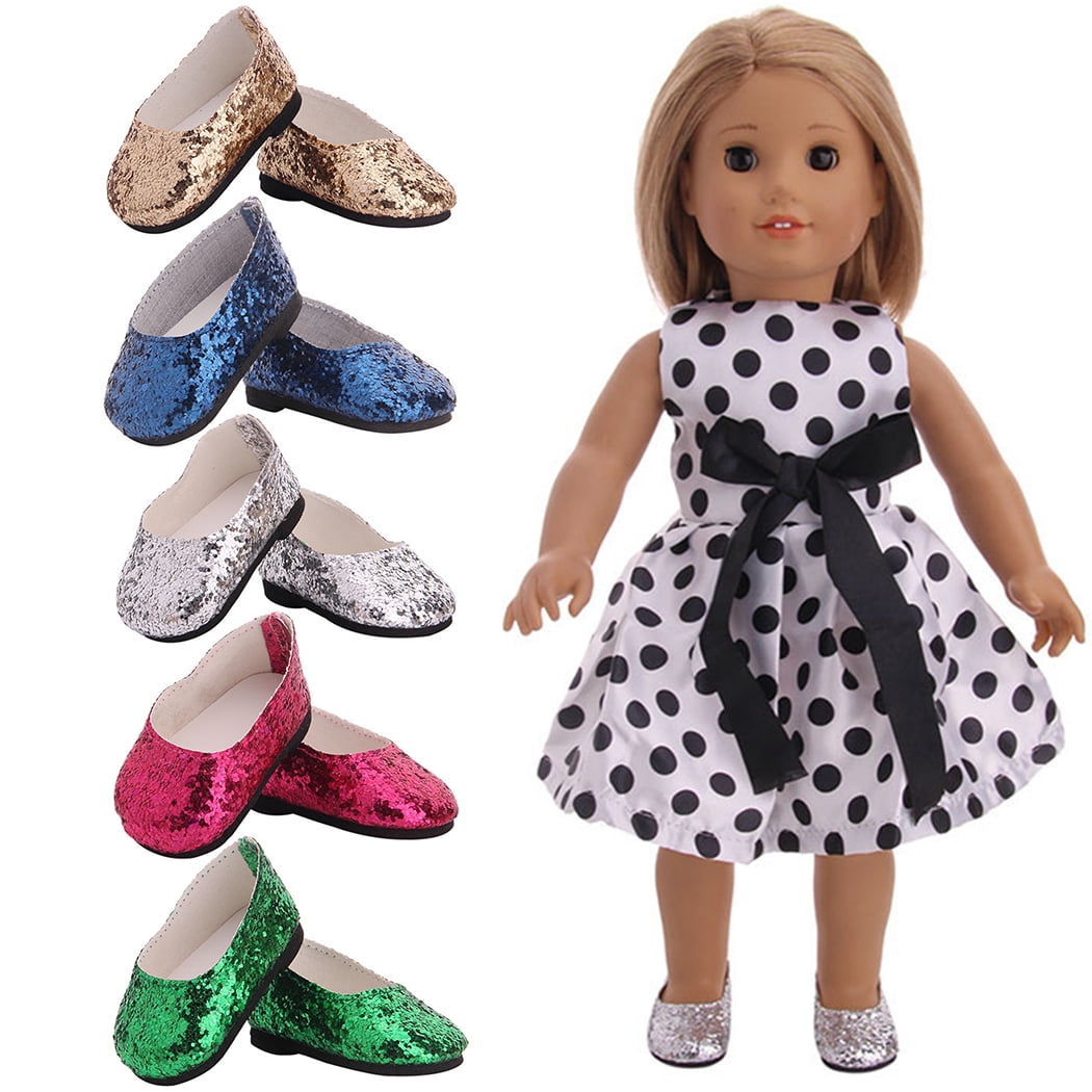 5 Pairs Doll Shoes Lovely Fashion Doll Flat Shoes Doll Accessories for ...