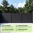 6 ×7.6 Ft Privacy Fence, Outdoor Wood Plastic Composite Fence ...