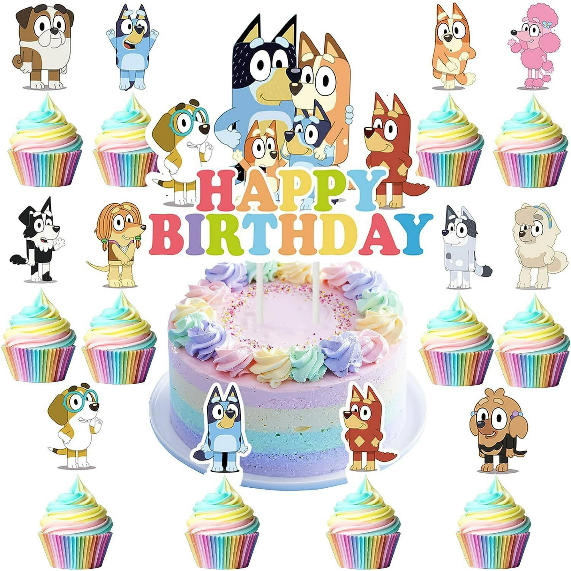 Click here for Xiangcankun 25pcs Bluey Cake Decoration Cartoon Bl... prices